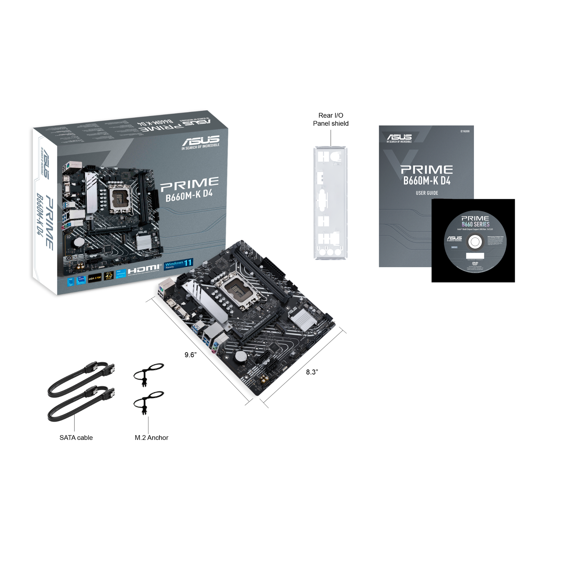 ASUS PRIME B660M-K D4 Intel 12th Gen Motherboard PCIe 4.0 DDR4 2xM.2 ...
